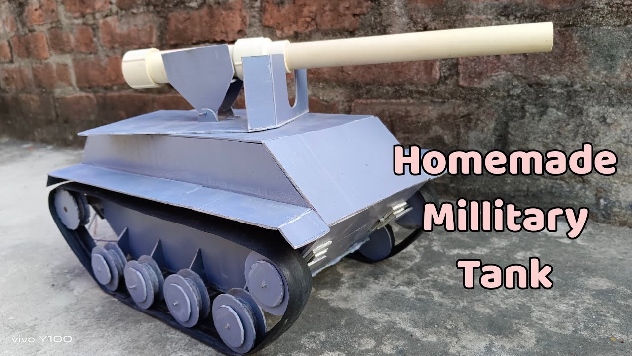 Part 5 / homemade tank / how to make remote control tank with PVC sheet ...