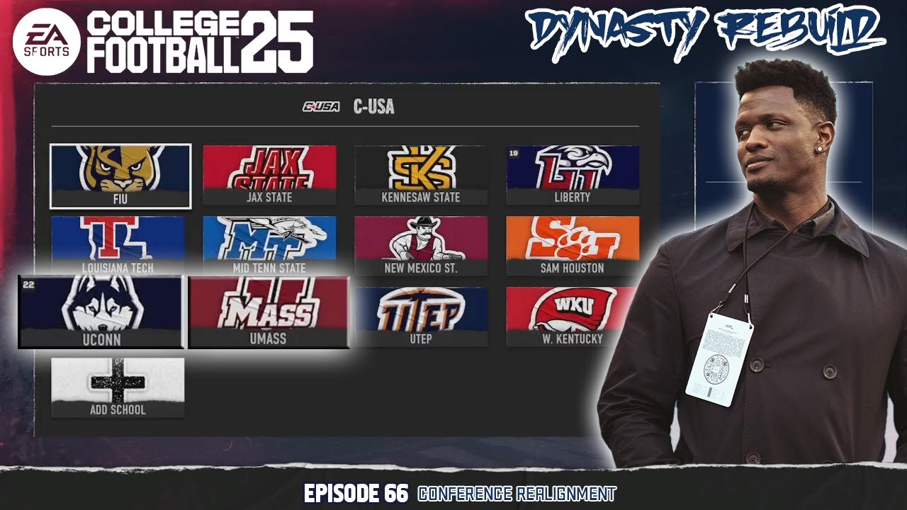 College Football 25 Dynasty Rebuild Episode 66 | Conference Realignment ...