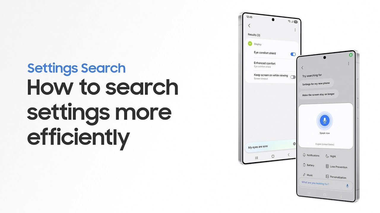 How to use Settings Search | Samsung Galaxy S25 Series - YouTube