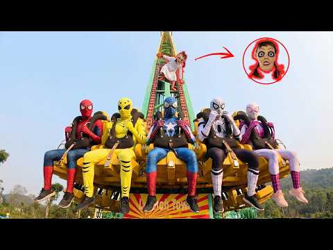 Team Spider-Man vs GHOST ANNABELLE – Escape from the Abandoned Amusement Park! (Intense POV)