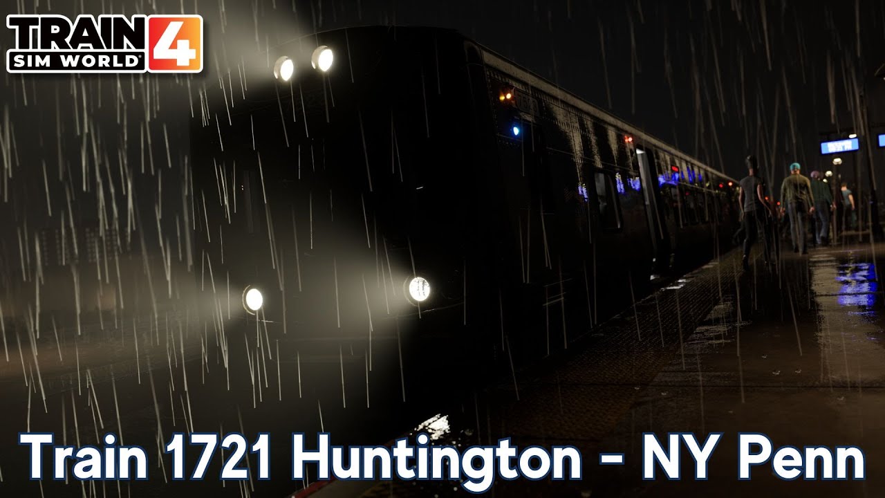 Train 1721 Huntington - NY Penn - LIRR Commuter - M7 - Train Sim World 4 - YouTube