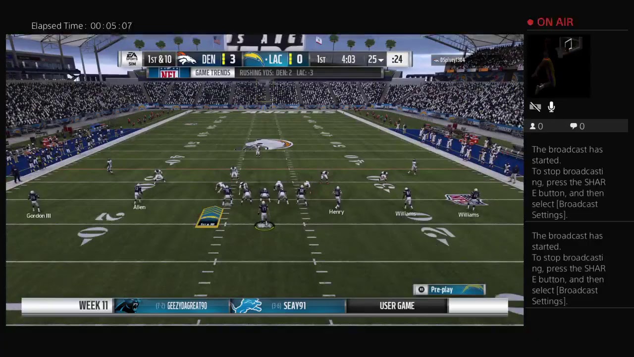 Gywu's Chargers vs. Bronco og‘s wk11 s1 - YouTube