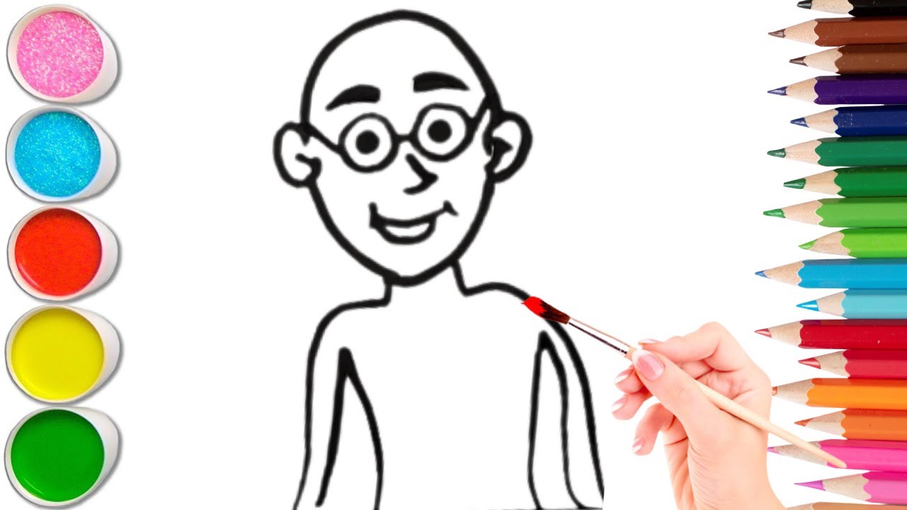 How To Draw cute Patlu Drawing, Painting & Coloring For Kids and ...