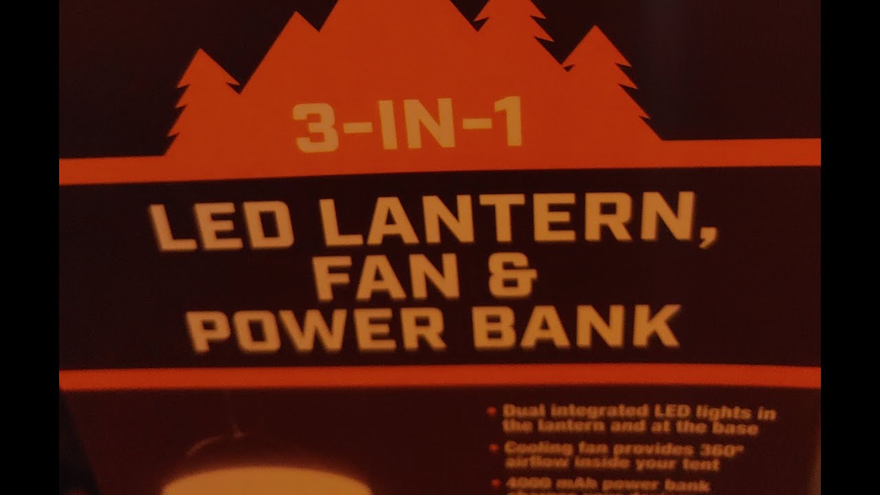 300 Lumen 3-In-1 LED Lantern, Fan, And Power Bank from Harbor Freight ...