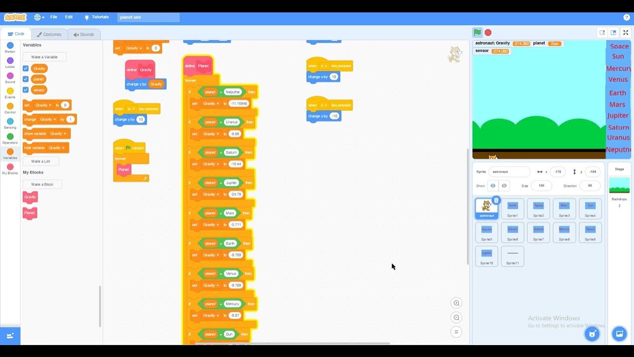 We make a working planet simulator in scratch!! - YouTube