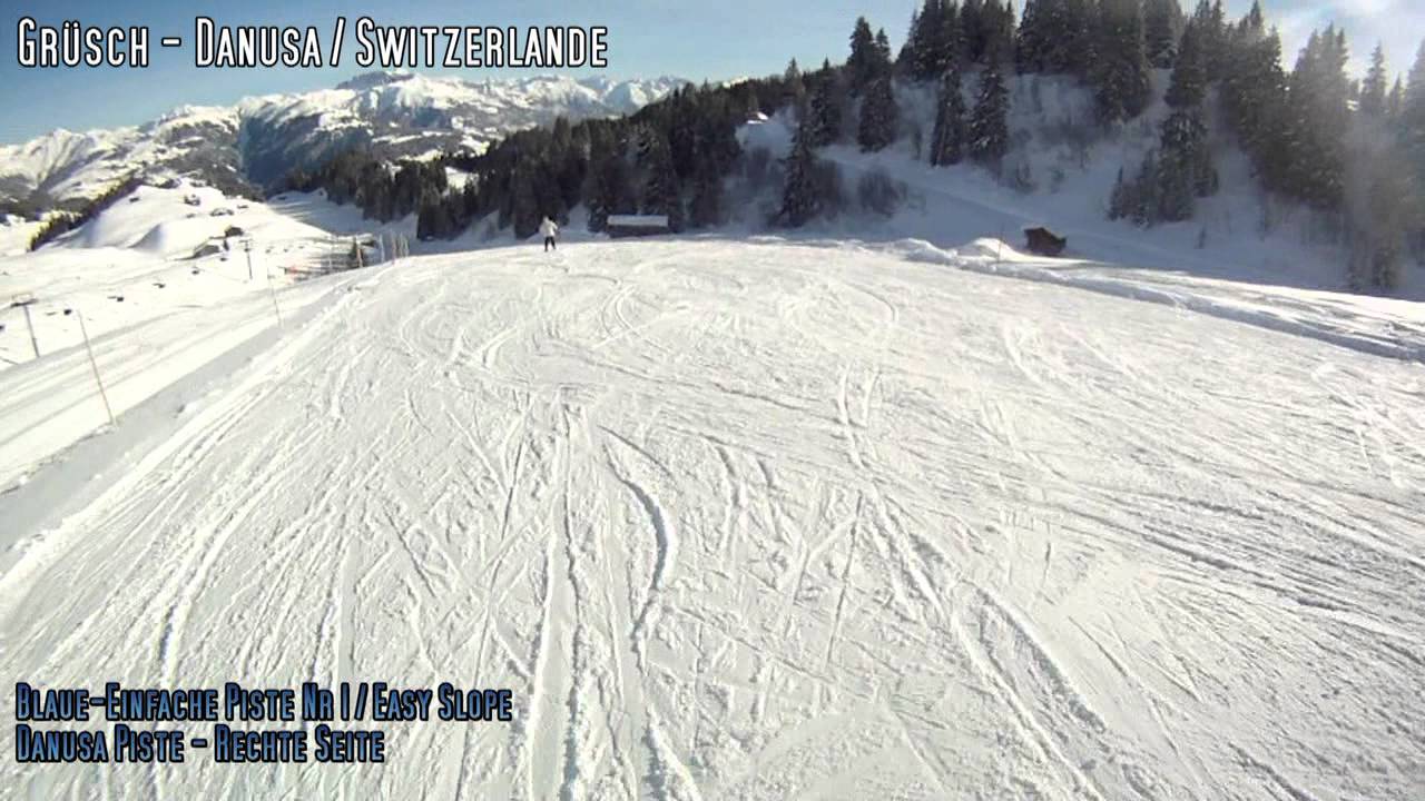 Grüsch-Danusa / Pistenvideo blaue Piste Nr. 1 - rechte Seite - YouTube