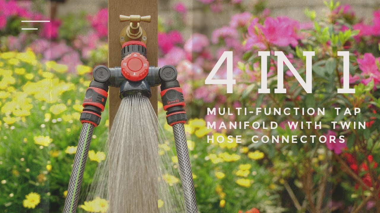 3/4" Tap Adaptor w/ Two Hose Connectors 180 and 360 Degree Shower and ...