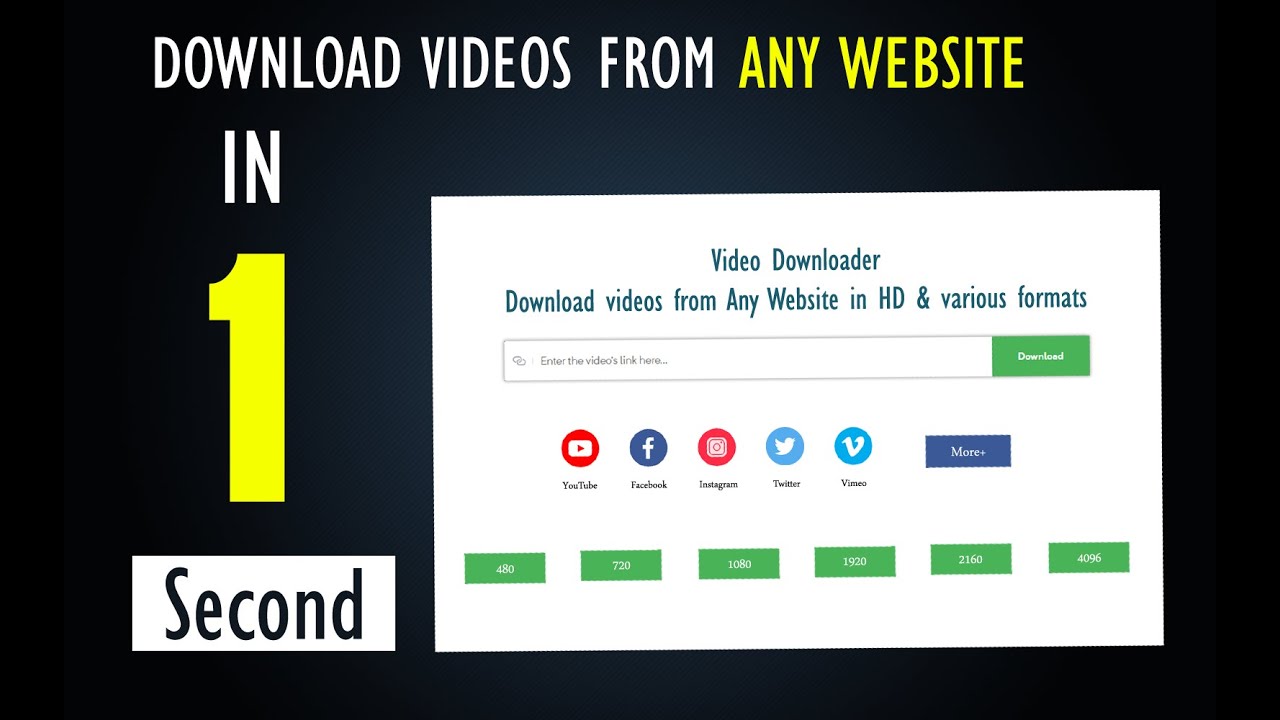 How you can Download video from any website - YouTube