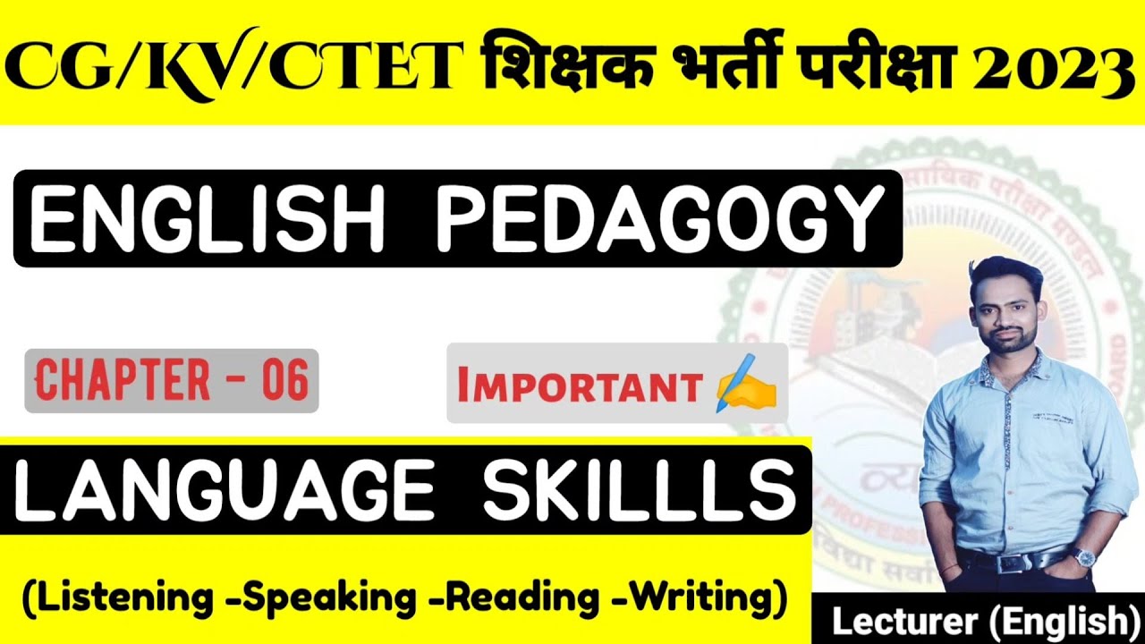 Language Skillls in English Pedagogy || English Pedagogy for Cg Teacher ...