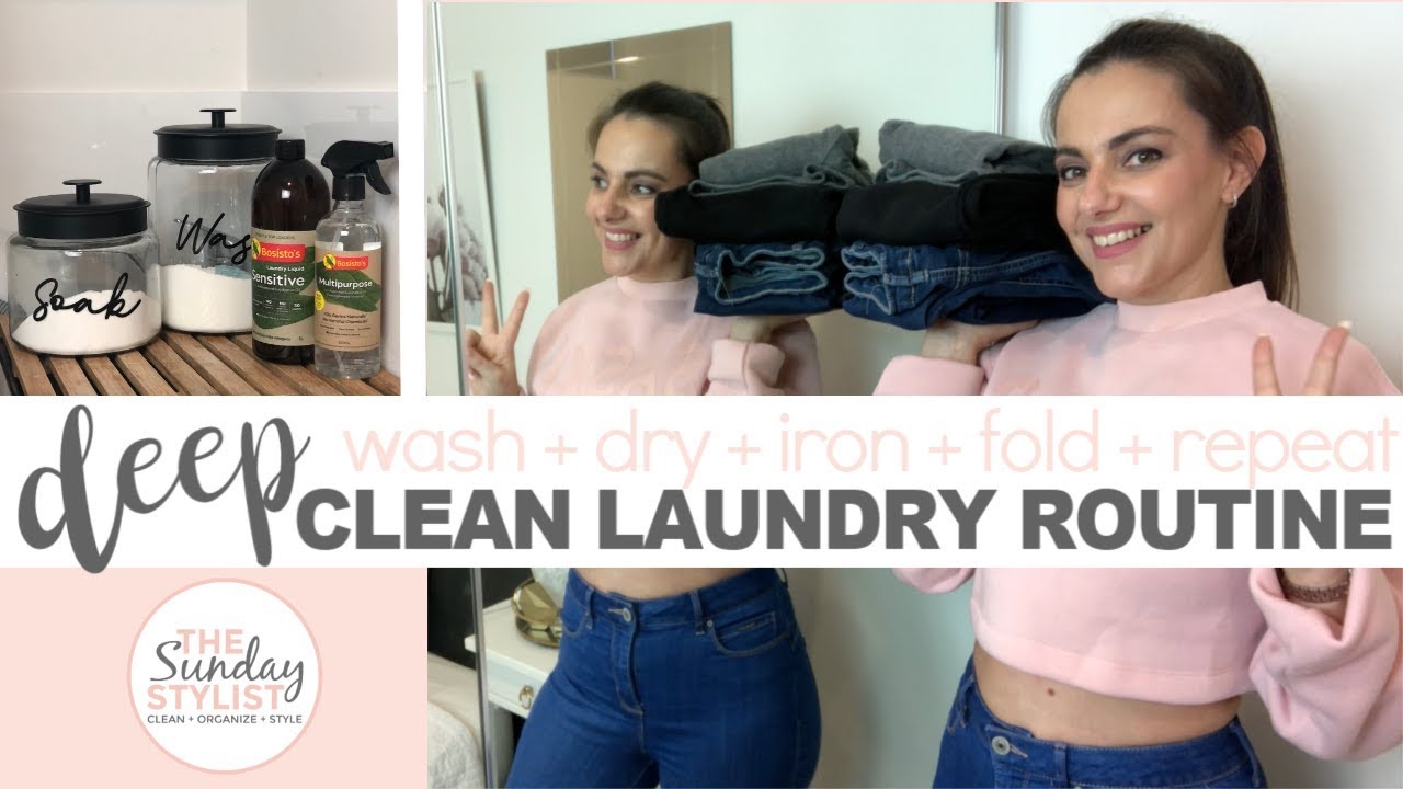 LAUNDRY DEEP CLEAN ROUTINE & CATCH UP DAY || THE SUNDAY STYLIST - YouTube