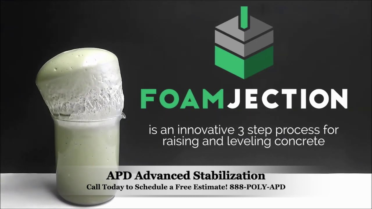 APD 3-Step Poly Foam Injection To Level Concrete - YouTube