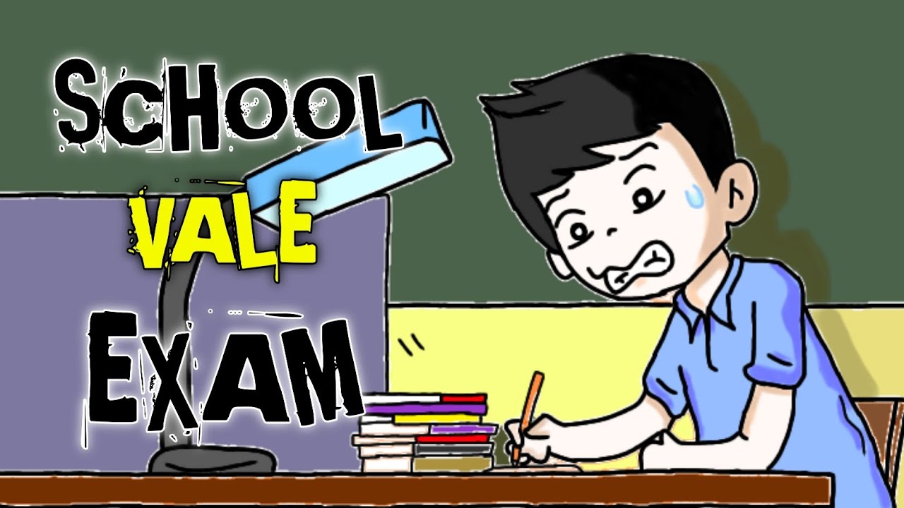 School Exam Cartoon