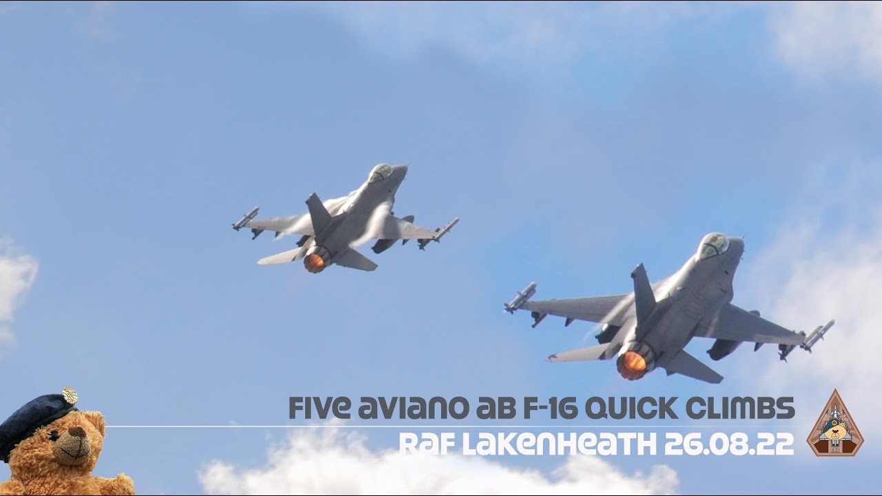 INCREDIBLE: Five Aviano F-16 Fighting Falcon Quick Climbs RAF ...
