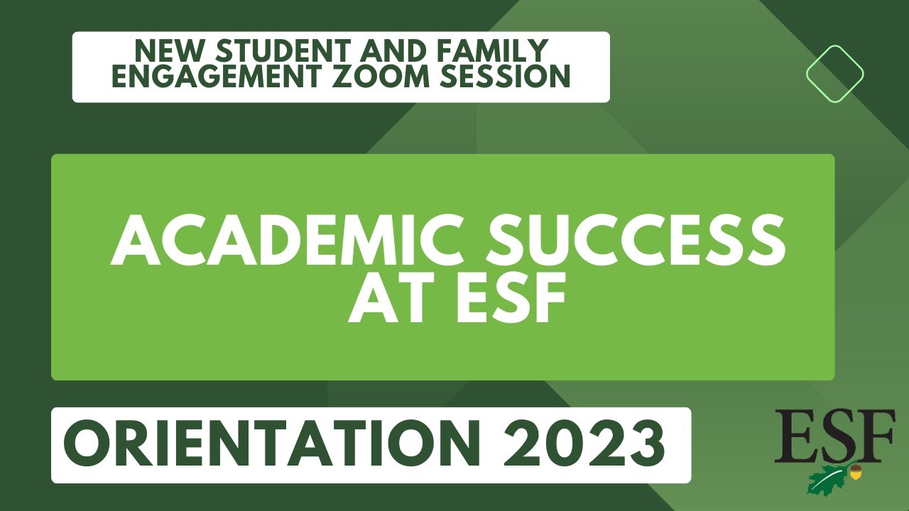 New Student and Family Zoom Session- Academic Success at ESF - YouTube