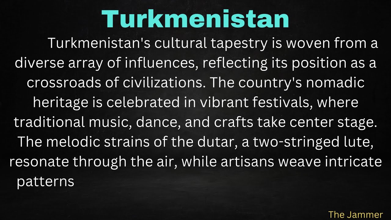 Essay On Turkmenistan With Easy Language In English | - YouTube