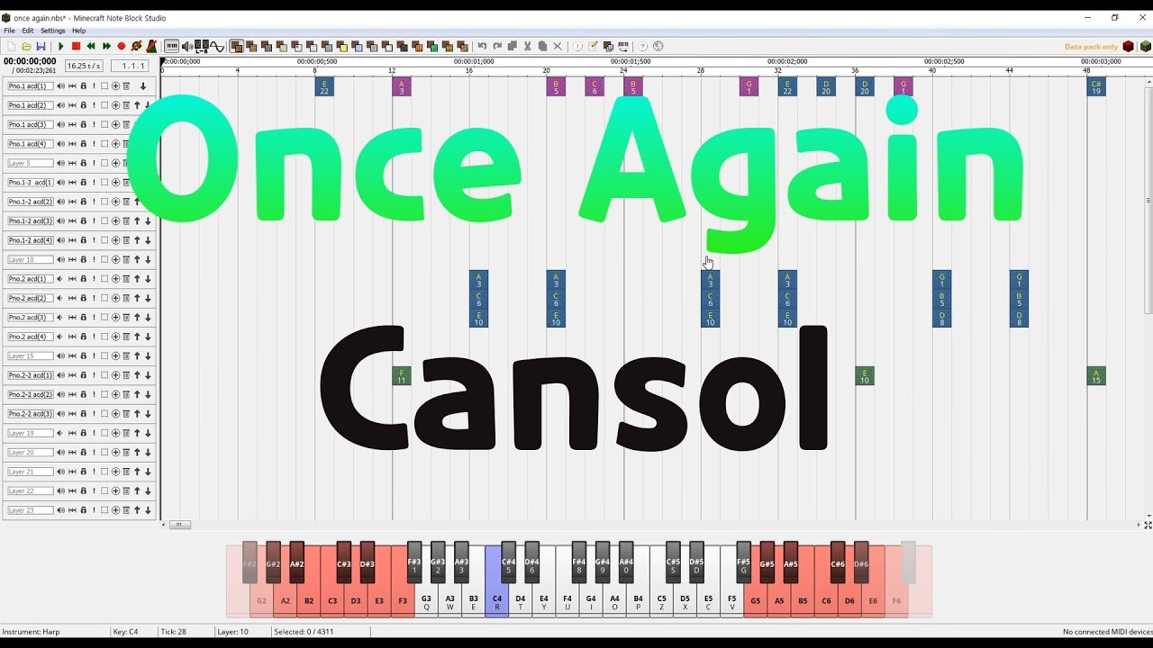 Cansol-Once Again(only noteblock studio) - YouTube