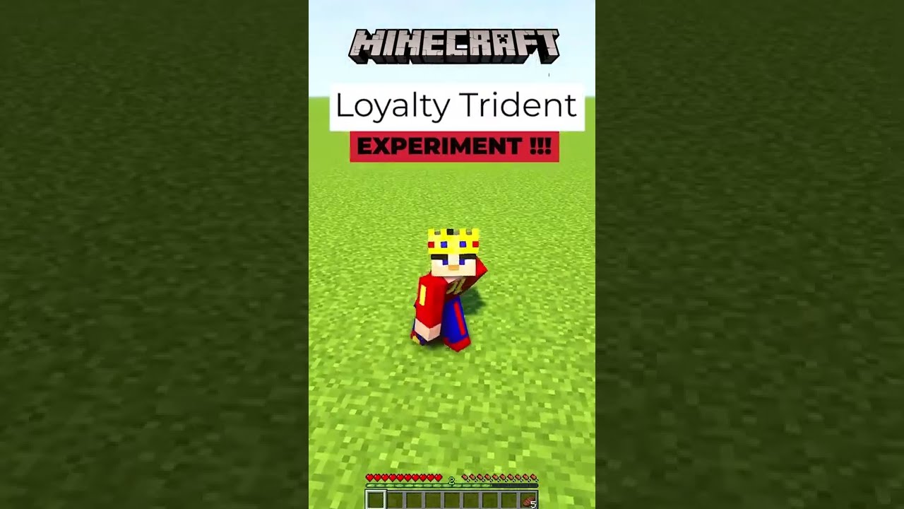 Loyalty Trident Experiment #Minecraft #trident #shorts - YouTube
