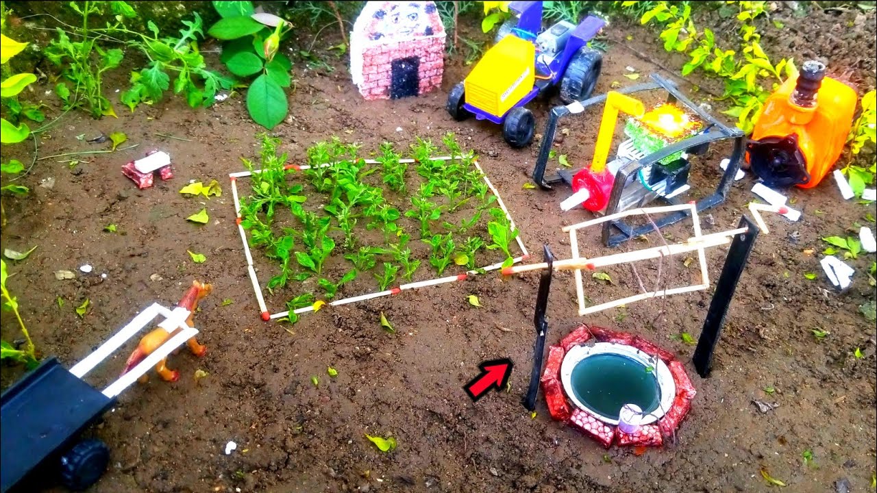 diy tractor mini well water pump diesel engine science project ...