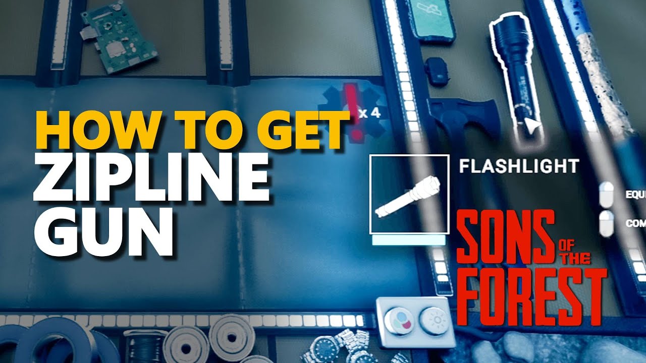 How To Get Zipline Gun Sons Of The Forest Youtube