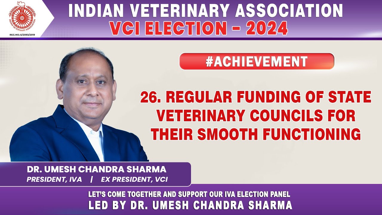 REGULAR FUNDING OF STATE VETERINARY COUNCILS FOR THEIR SMOOTH ...