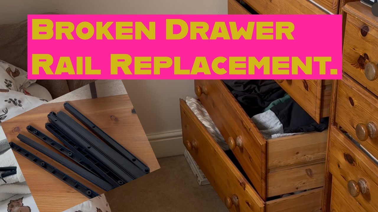 Broken Drawer Rail / Runner /Track Replacement. #brokendrawer # ...