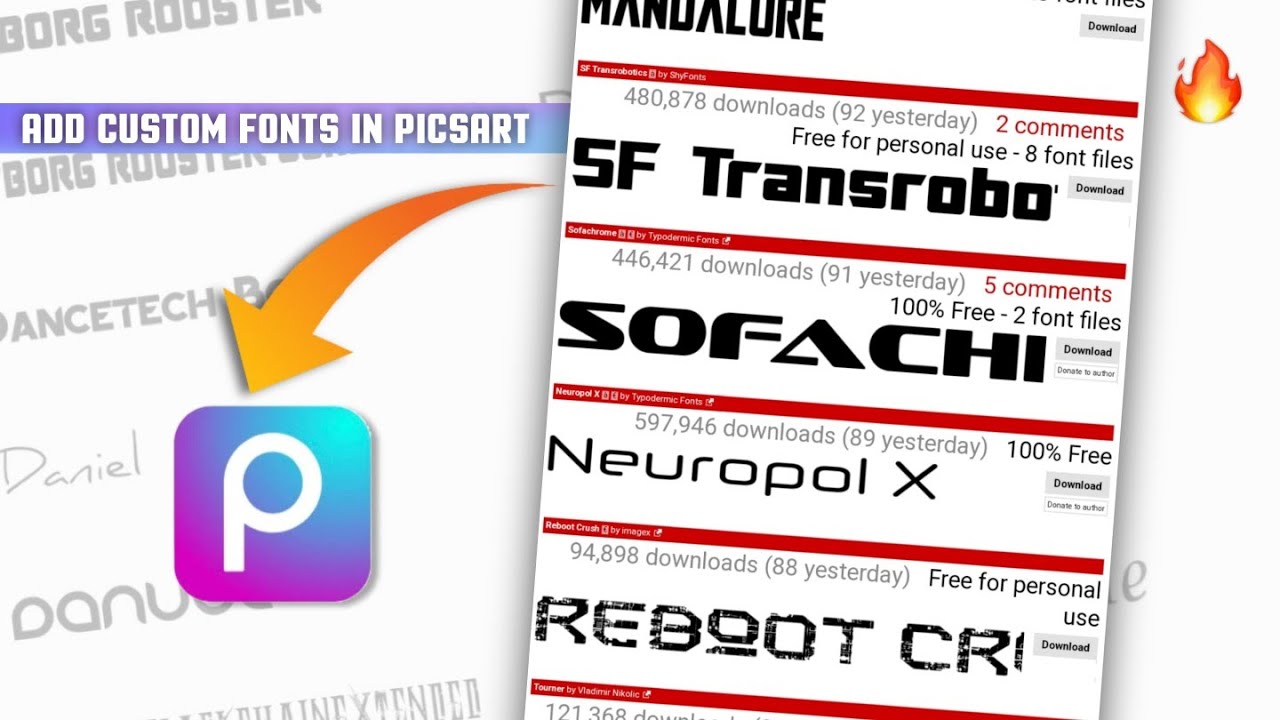 How to Add Custom Fonts in Picsart | How to Add Font in Picsart 2022 ...