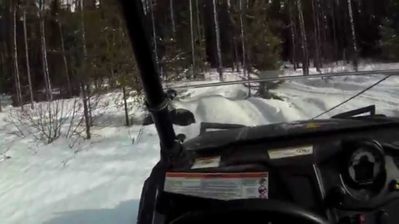 Polaris RZR 800 EFI (in snow with track) Part 1 - YouTube