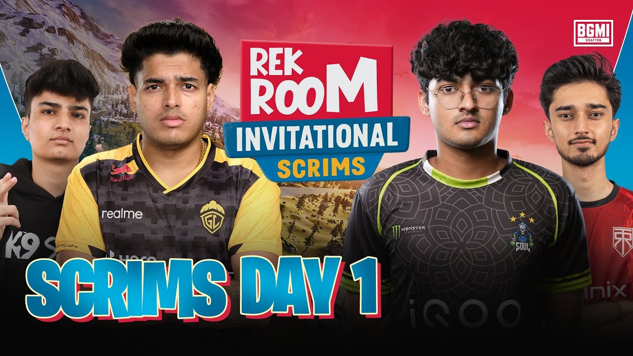 RekRoom BGMI Scrims Day 1 | ft. @GodLikeEsportss Soul, 8Bit @Orangutan ...