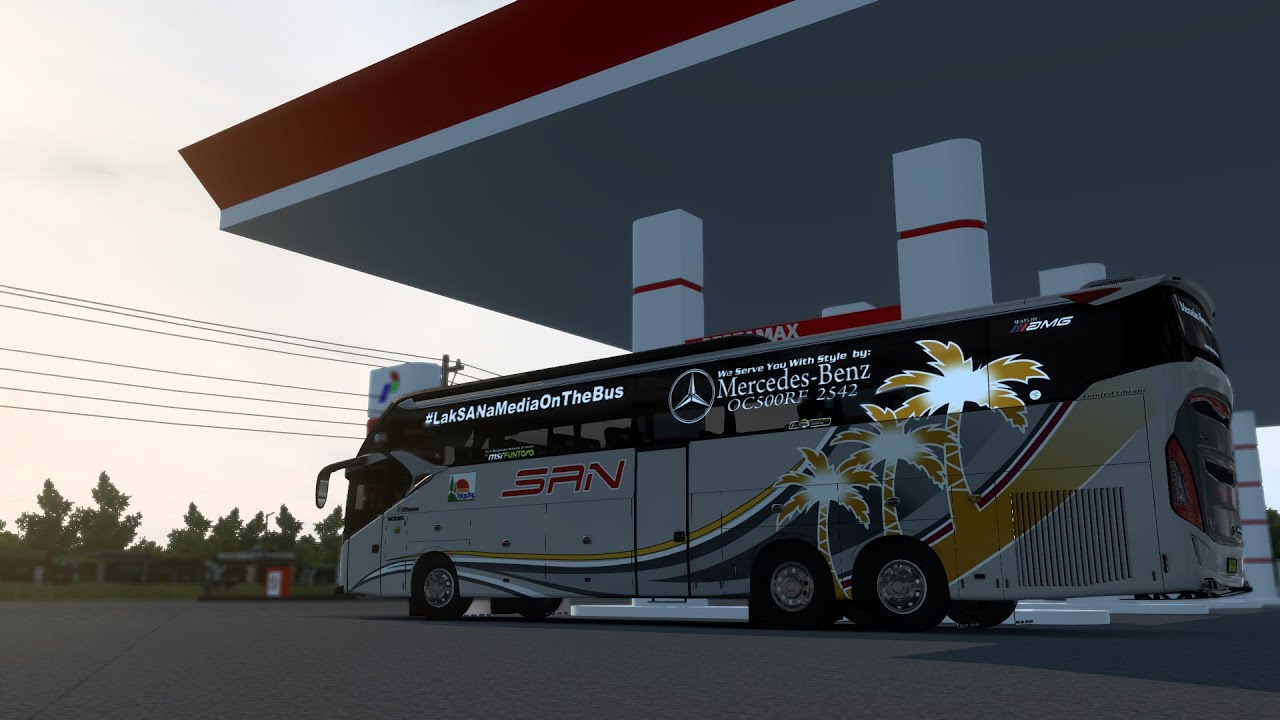Bus SAN Laksana SR2 melintasi jalur Sumatera - Euro Truck Simulator 2 ...