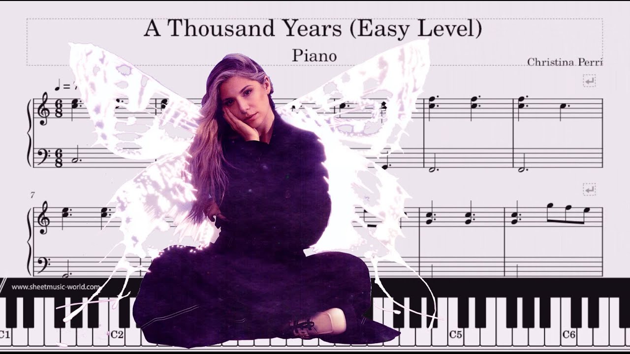 Christina Perri - A Thousand Years Easy Level - Piano (Sheets Piano ...
