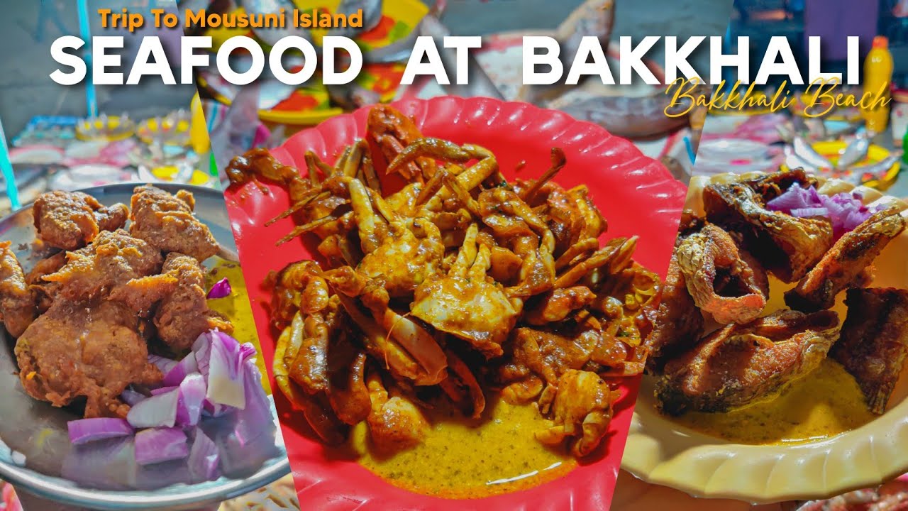 Seafood at Bakkhali | Crabs 🦀 Prawn 🦐 Squid 🦑 Bhekti 🐟| Bakkhali West ...