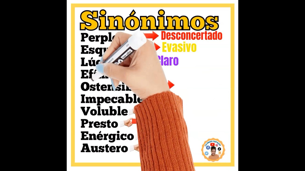 Sinónimos que debería de conocer. Perplejo. #laprofetopacio # ...