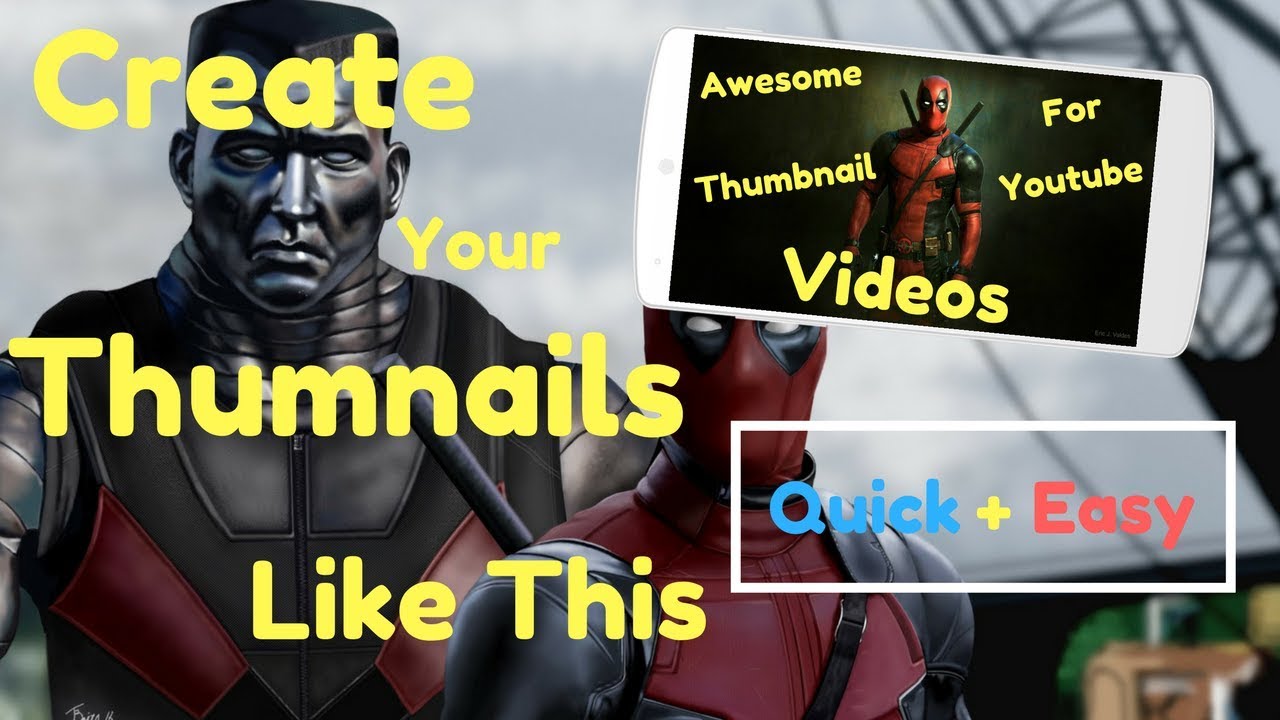 How to create awesome Thumbnails for youtube video - YouTube