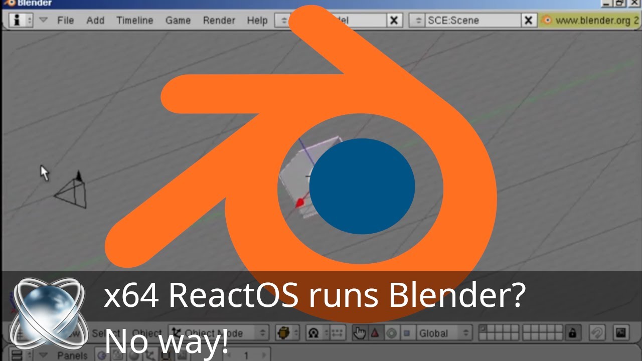 x64 ReactOS runs Blender? No way! - YouTube