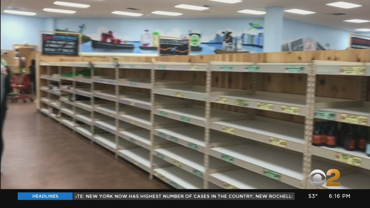 Grocery Store Shelves Clear Out Quickly As Shoppers Stock Up - YouTube