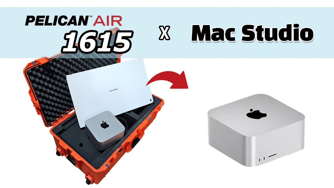 펠리칸 에어1615, 맥스튜디오 A2901, 스튜디오디스플레이 A2525 케이스 커스텀 - YouTube