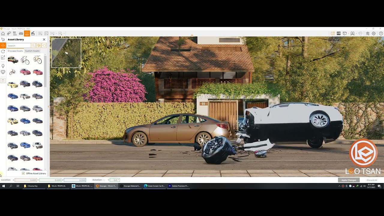 JUST FOR FUN -CAR ACCIDENT - ENSCAPE RENDER - YouTube