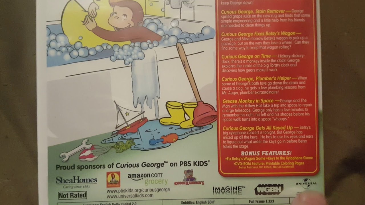 PBS Kids Curious George Goes To The Doctor and Lends a Helping Hand DVD ...