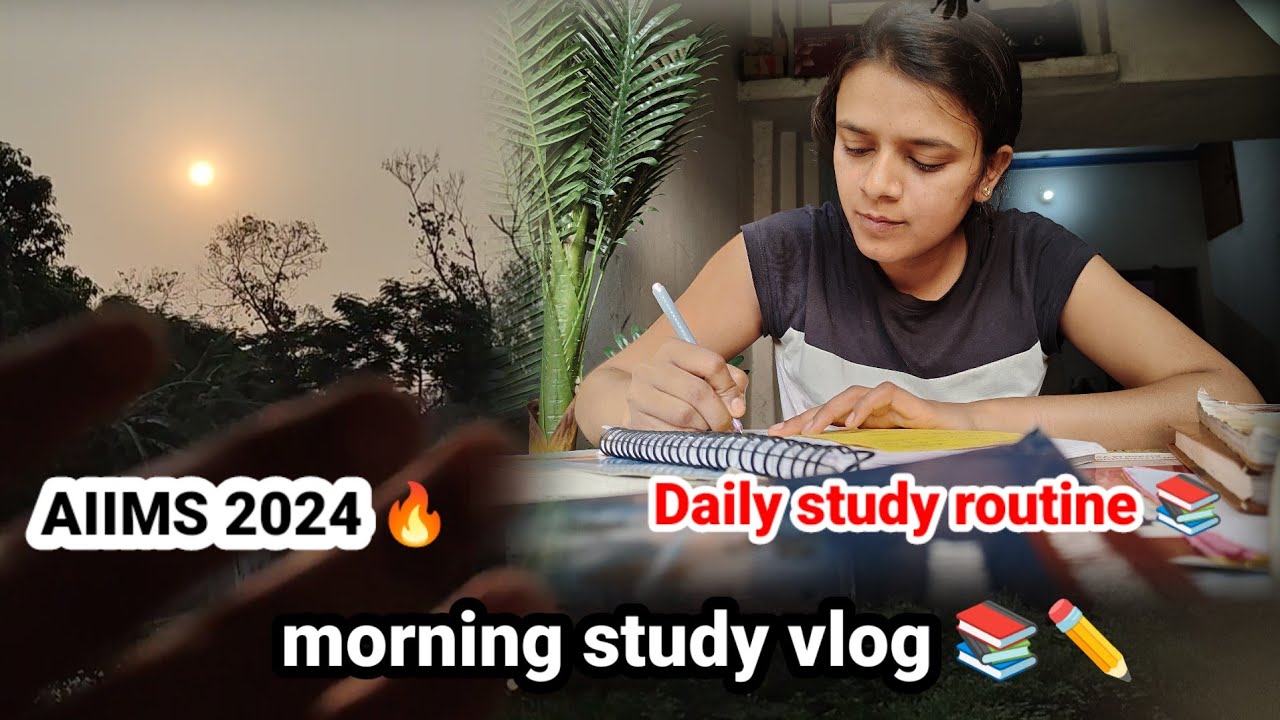 study vlog 🌻daily study routine ️🔥 Morning Study Routine 🍄 productive ...