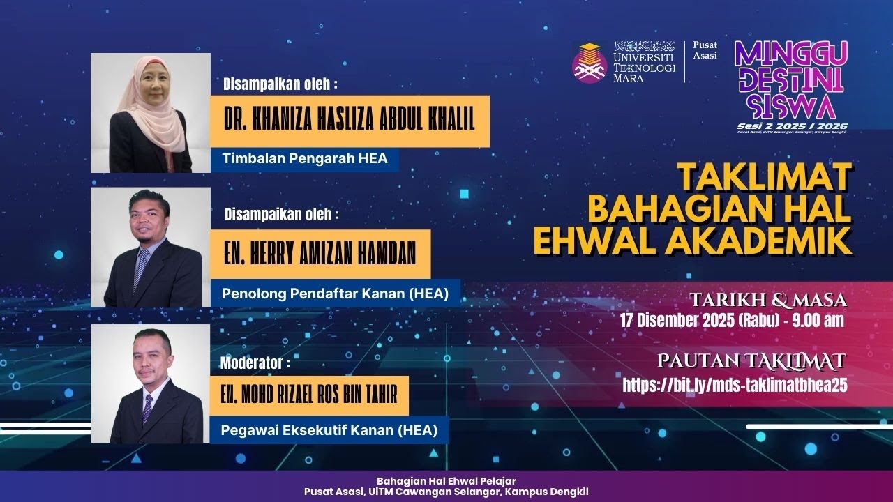 Taklimat Hal Ehwal Akademik - YouTube