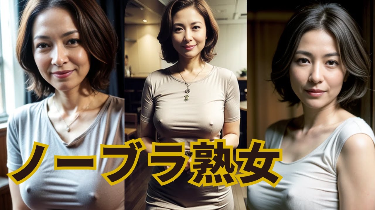 ノーブラ熟女 Ai Art Lookbook Mature Womens Braless Walk Youtube