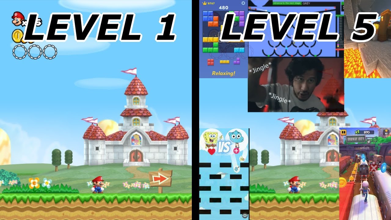 New Super Mario Bros Wii but tiktok brainrot gets added every level ...