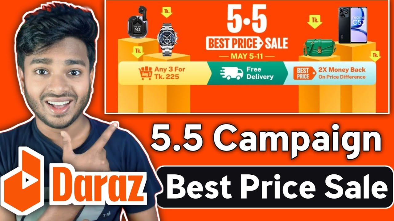 Daraz 5.5 Campain || Daraz free delivery campaign | Daraz Bangladesh ...