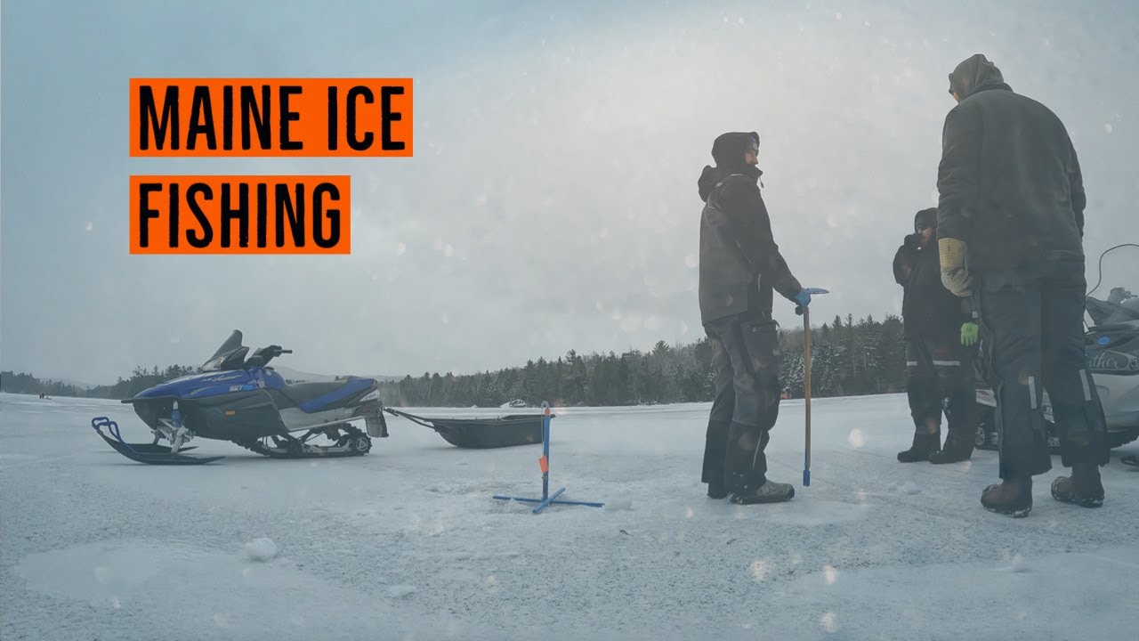 WIND & FISH: A challenging day ice fishing! - Early season in Maine ...