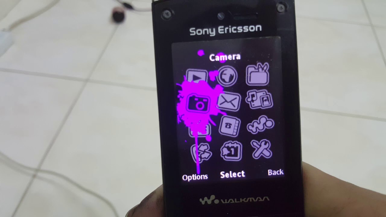 Sony Ericsson W980 Flash Menu - YouTube