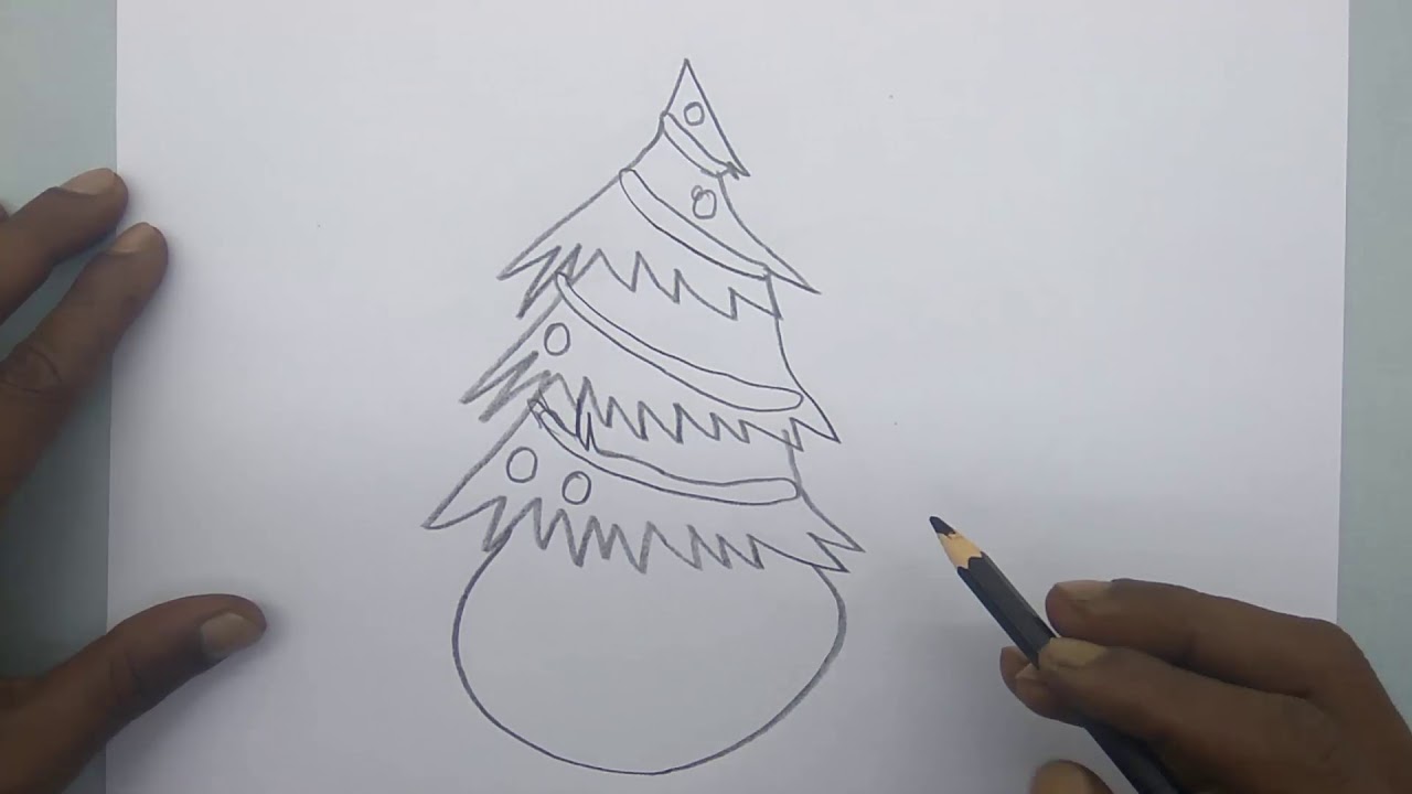 How to Draw An Amazing Crismas Tree - YouTube