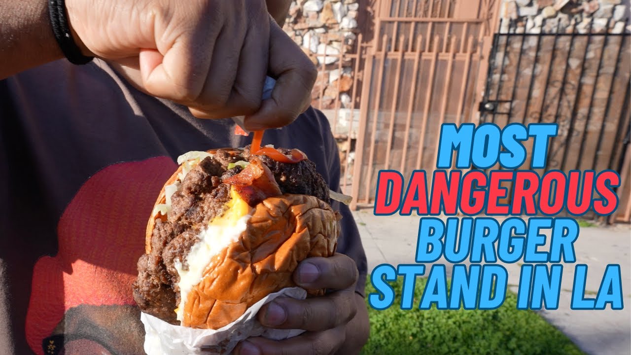 Trying the MOST DANGEROUS Burger Stand in Los Angeles - YouTube