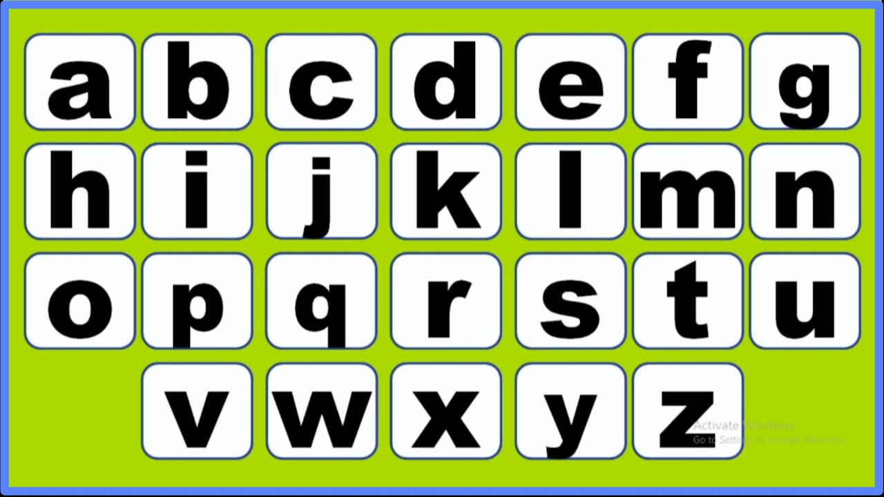 small alphabet // Small letter // a b c d e f g h i j k l m n o p q r s ...