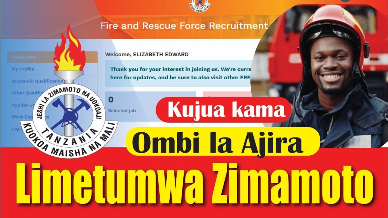 JINSI YA KUONA KAMA MAOMBI YA AJIRA JESHI LA ZIMAMOTO 2025 YAMETUMWA ...