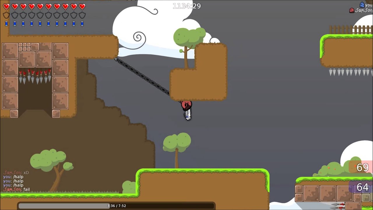 Teeworlds Gameplay #002 || "ڳαϻڳση" vs. "you" - YouTube